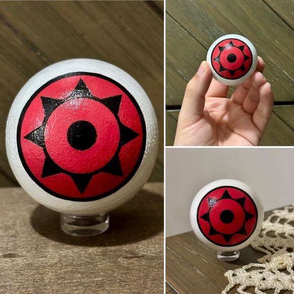 Art | Boruto Sarada Uchiha Mangekyou Sharingan Wooden Eyeball | Poshmark